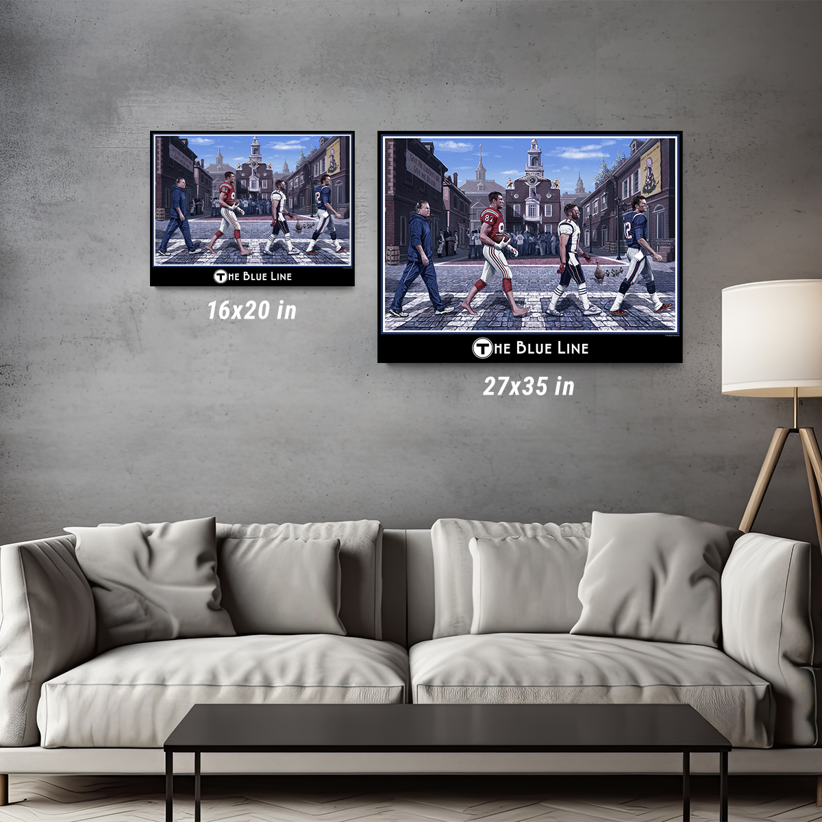 Blue Line Wall Print