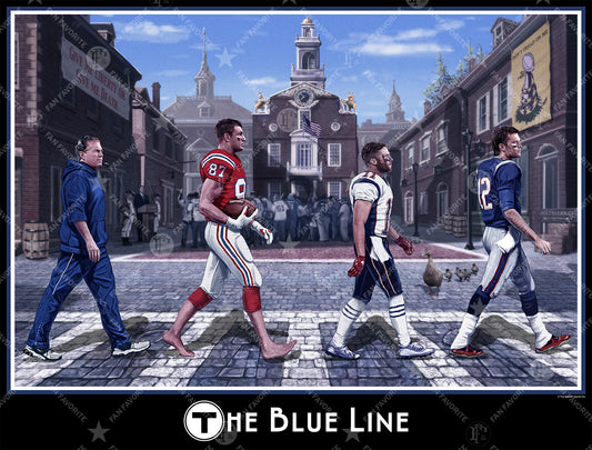 Blue Line Wall Print